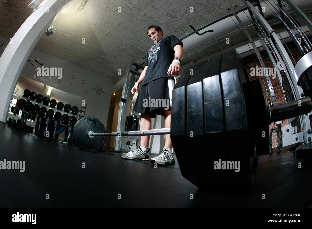 power lifter exercising Stock Photo - Alamy