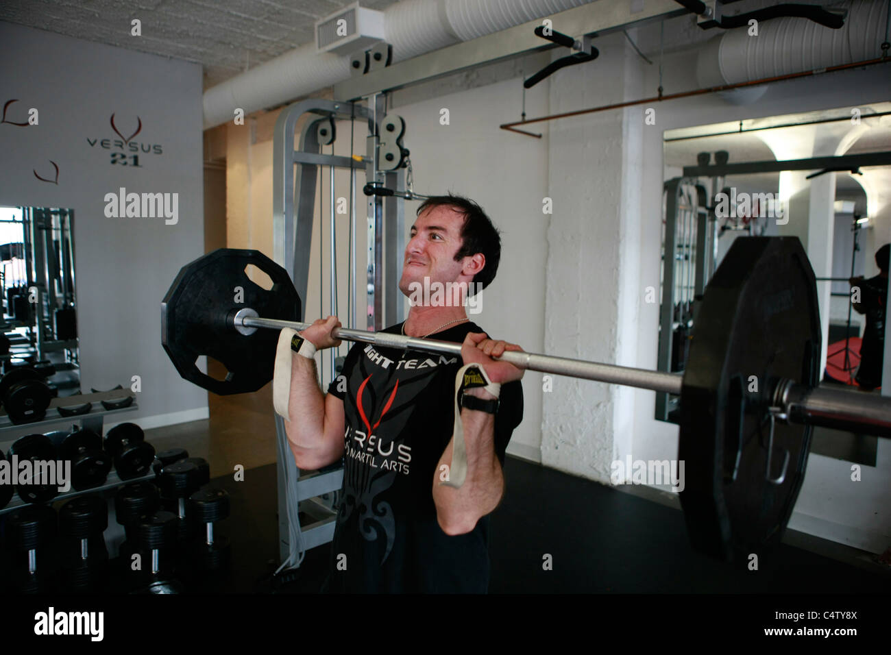 power lifter exercising Stock Photo - Alamy