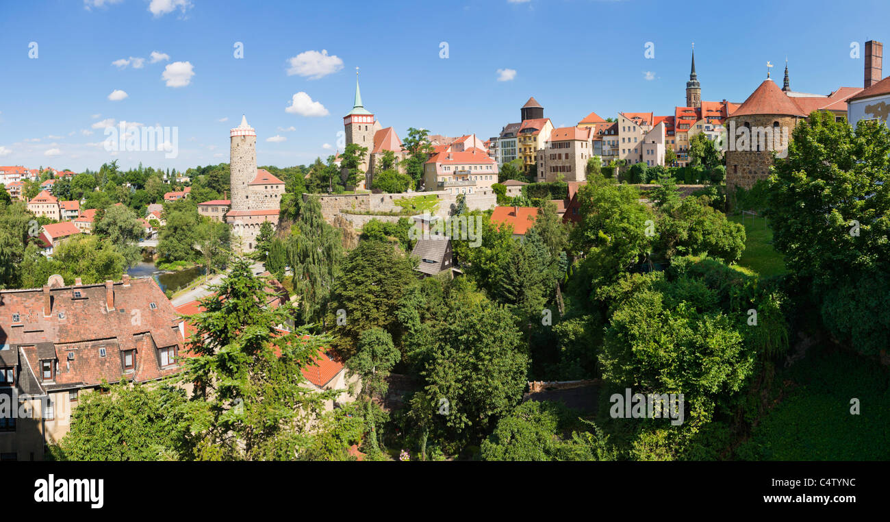Panorama of Bautzen, Budysin, Budysyn, Budziszyn, Dresden region ...