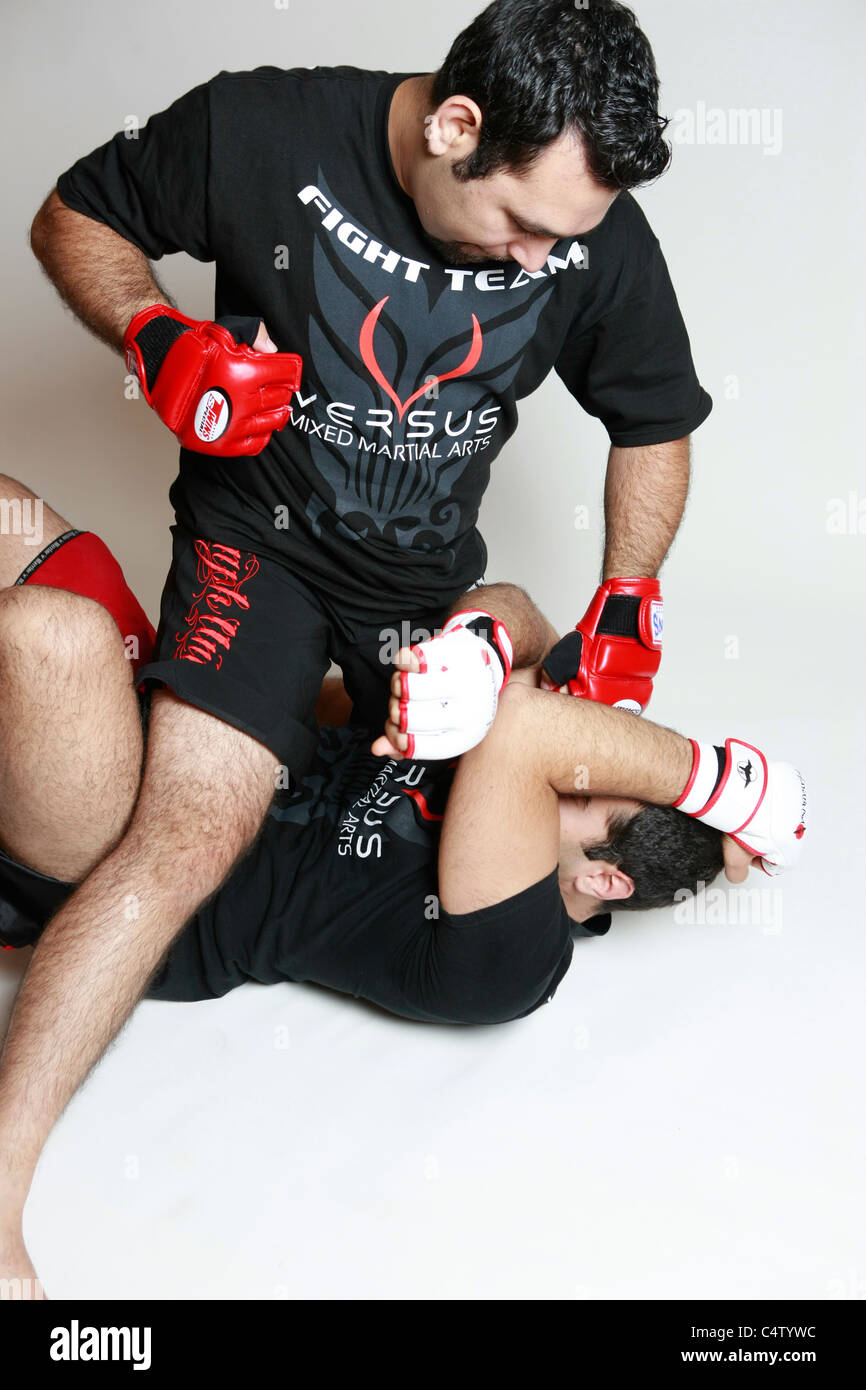 ultimate fighters training Stock Photo - Alamy