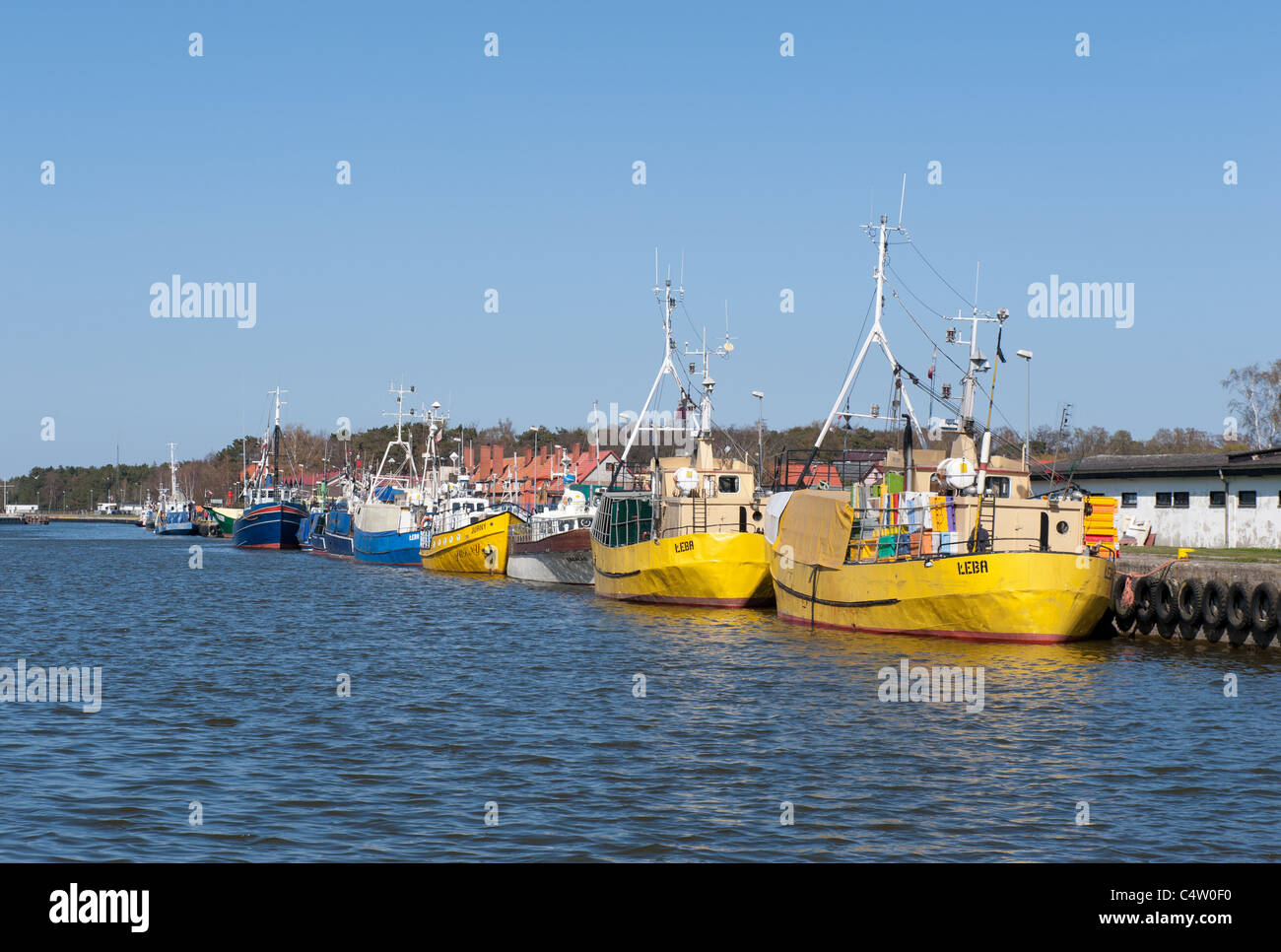 Port in Łeba, Pomerania, Poland Stock Photo - Alamy