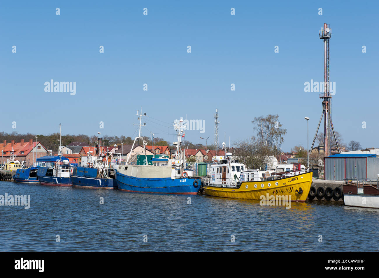Port in Łeba, Pomerania, Poland Stock Photo - Alamy