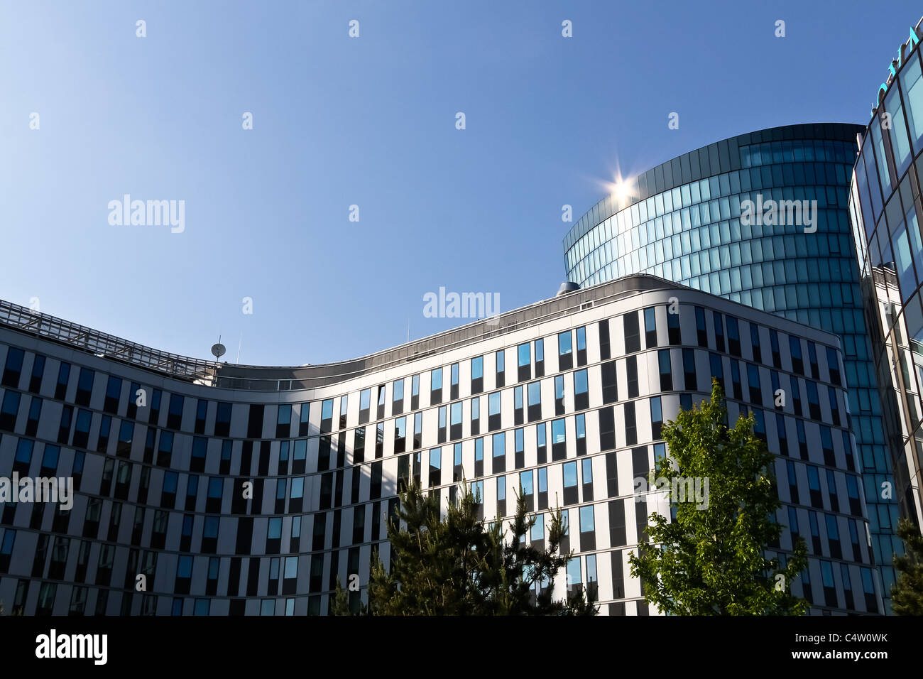 An ensemble of modern office buildings in Vienna Stock Photo - Alamy