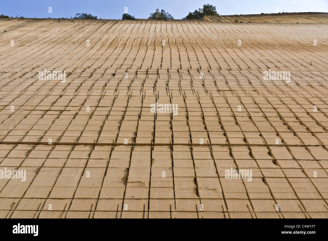 Italy - the tufa stone quarry, now disused, of La Palomba sculpture ...