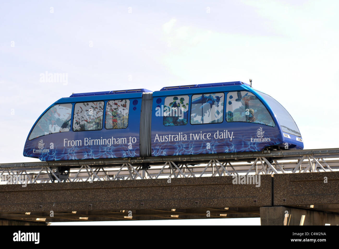 AirRail driverless train at Birmingham Airport, UK Stock Photo - Alamy