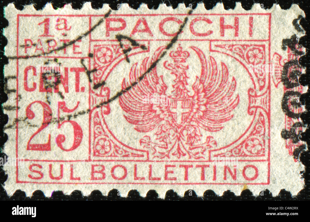 Postage stamps for packets and parcels Stock Photo - Alamy