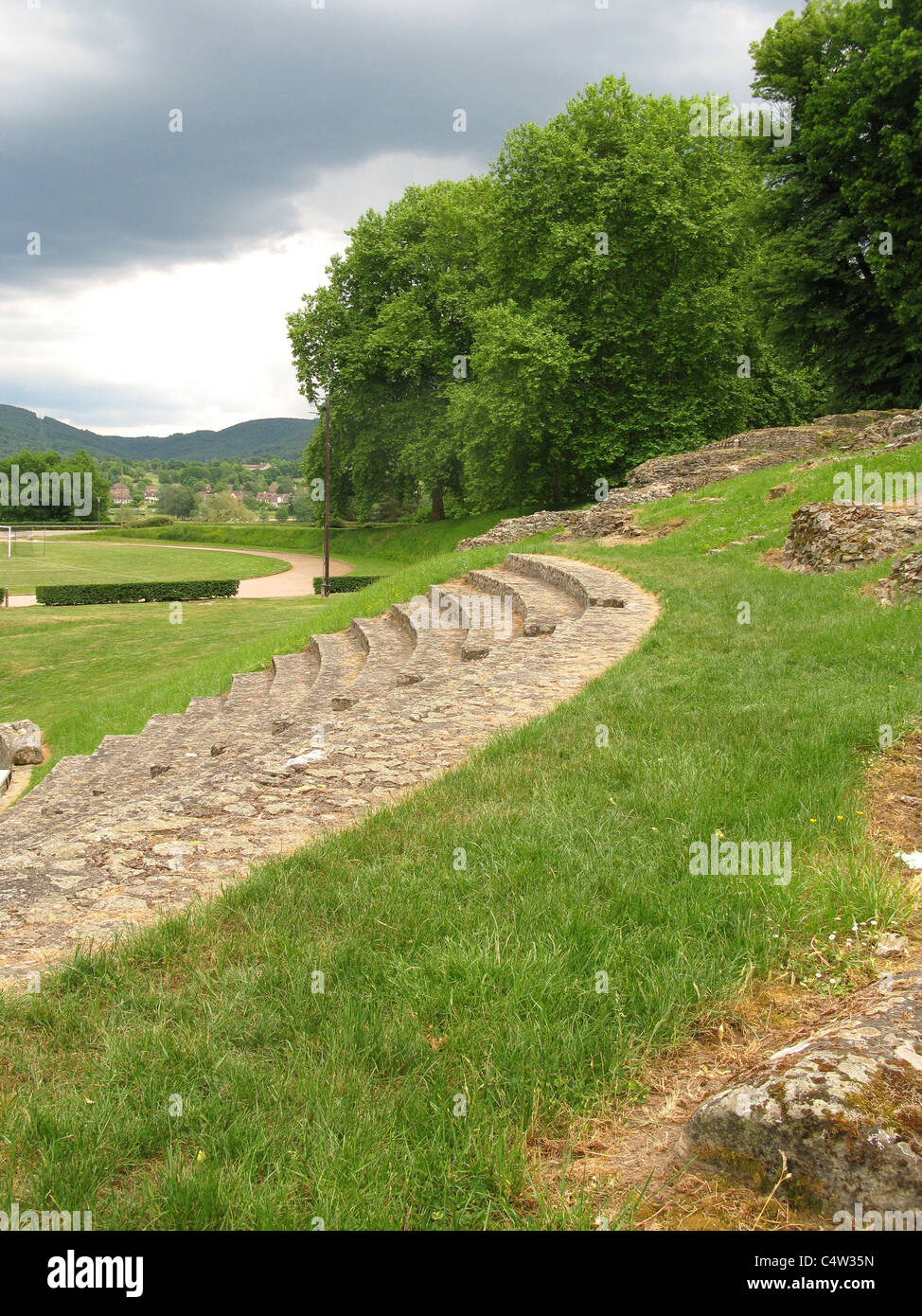 Old Roman theatre in Autun, France Stock Photo - Alamy
