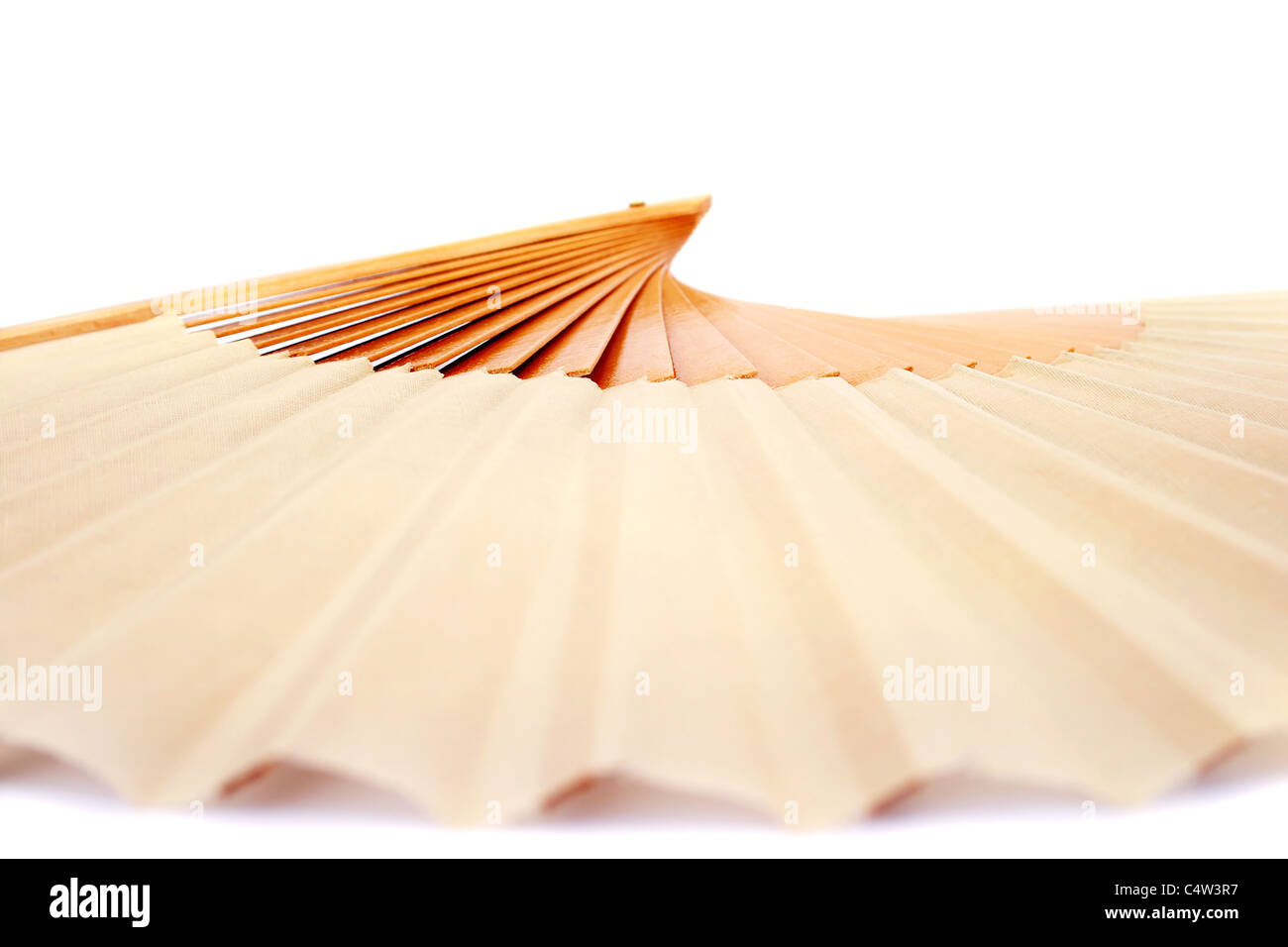 Opened fan isolated on white background Stock Photo - Alamy