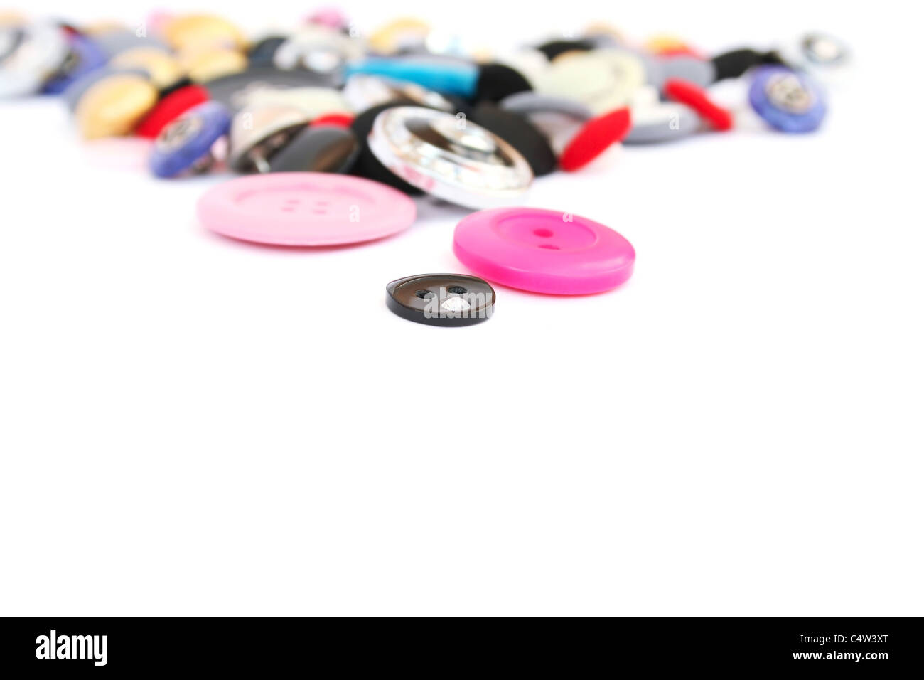 Buttons isolated on white background Stock Photo - Alamy