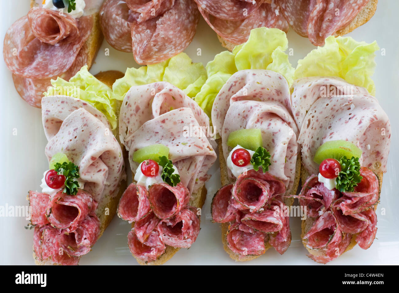 Overhead view cold cuts hi-res stock photography and images - Alamy