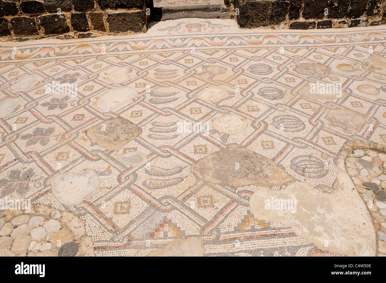 Israel, Sea of Galilee, Kursi, Gergesa, Byzantine monastery and church ...