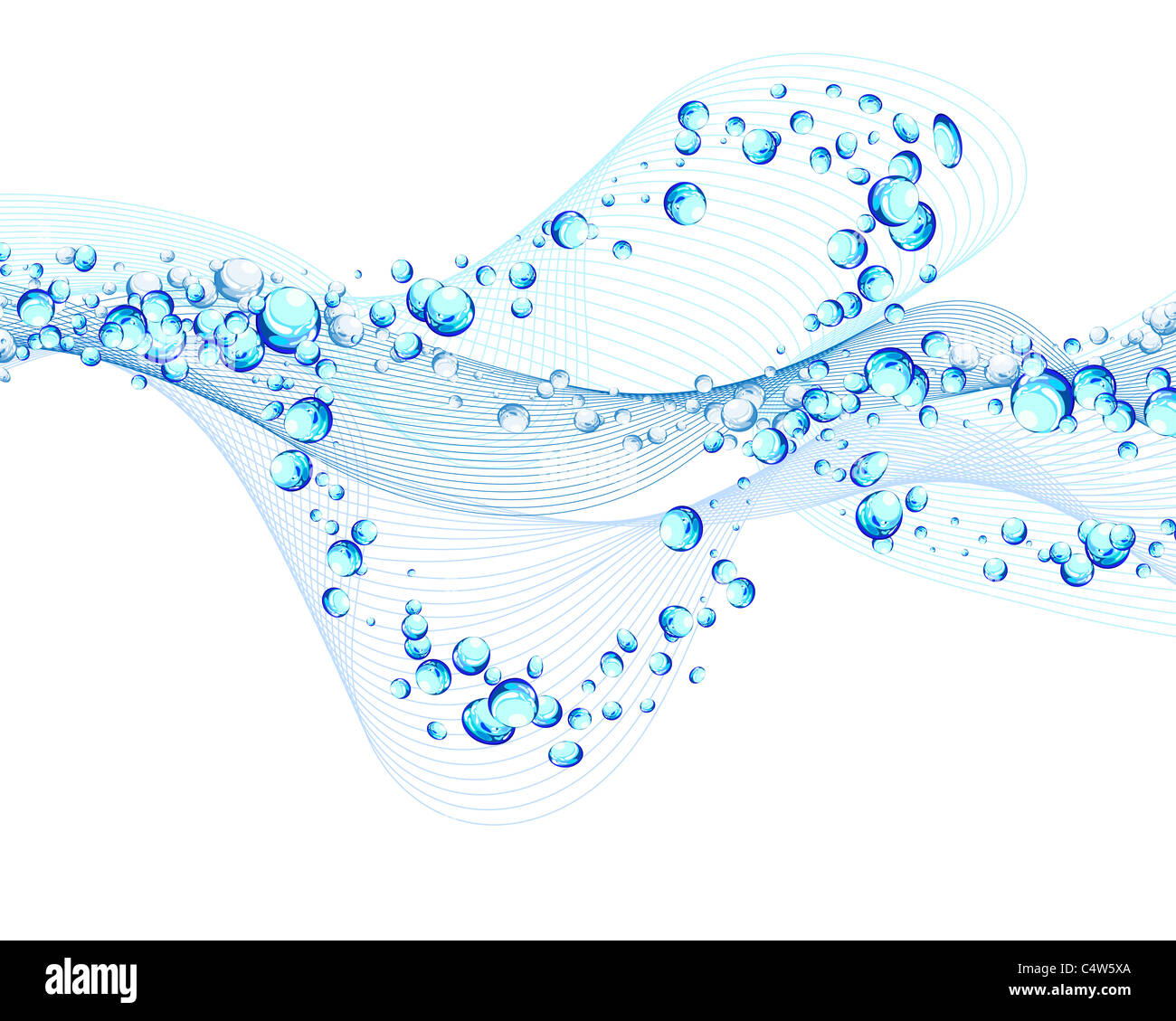 Abstract water vector background with bubbles of air Stock Photo - Alamy
