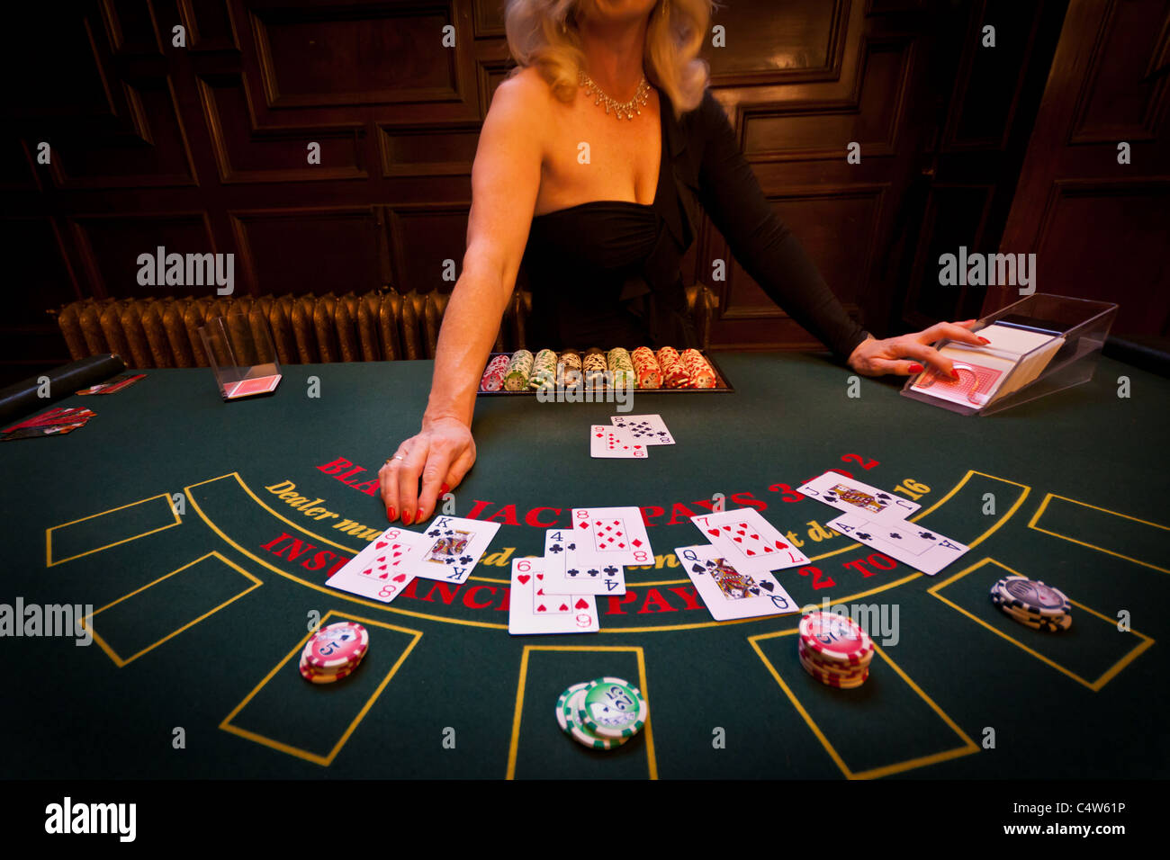 Blackjack table layout hi-res stock photography and images - Alamy