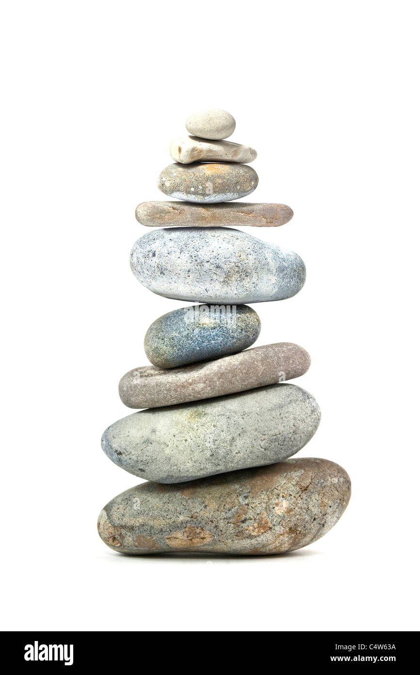 stone tower of rocks from the beach Stock Photo - Alamy