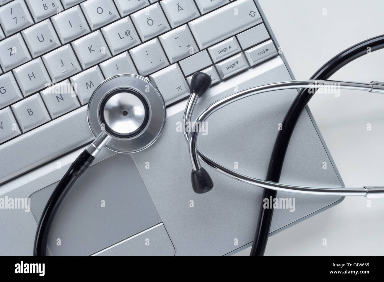 Stethoscope and Laptop Computer Stock Photo - Alamy