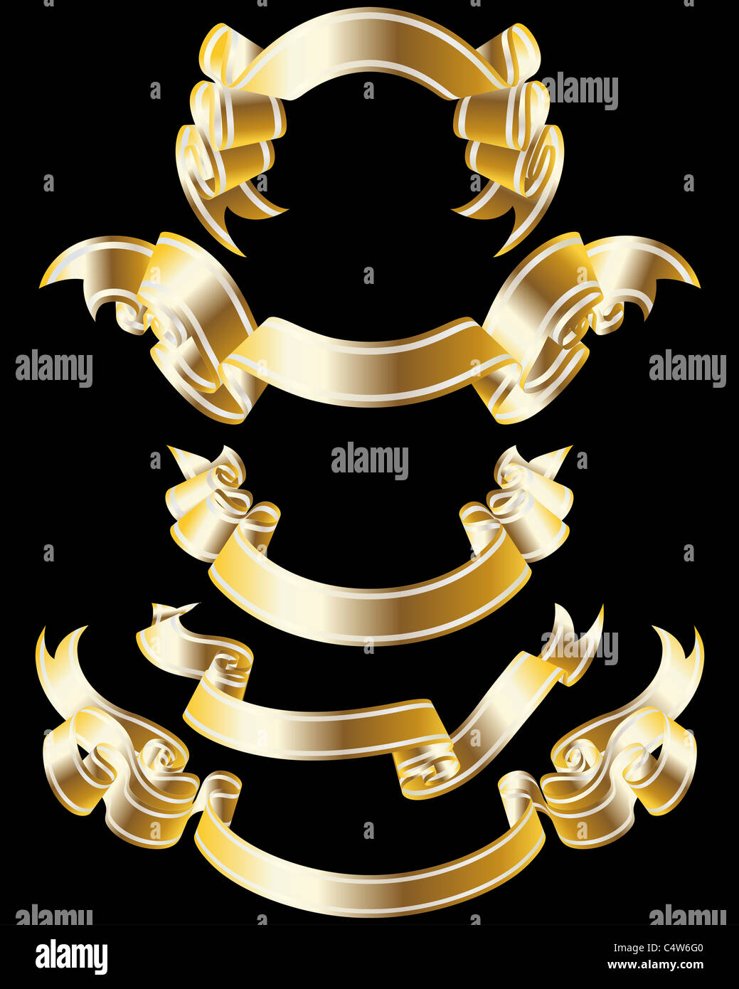 Set of different vector ribbons for design use Stock Photo - Alamy