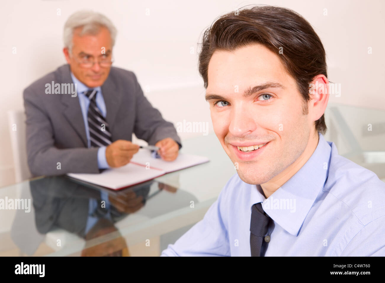 two men during a job interview Stock Photo - Alamy