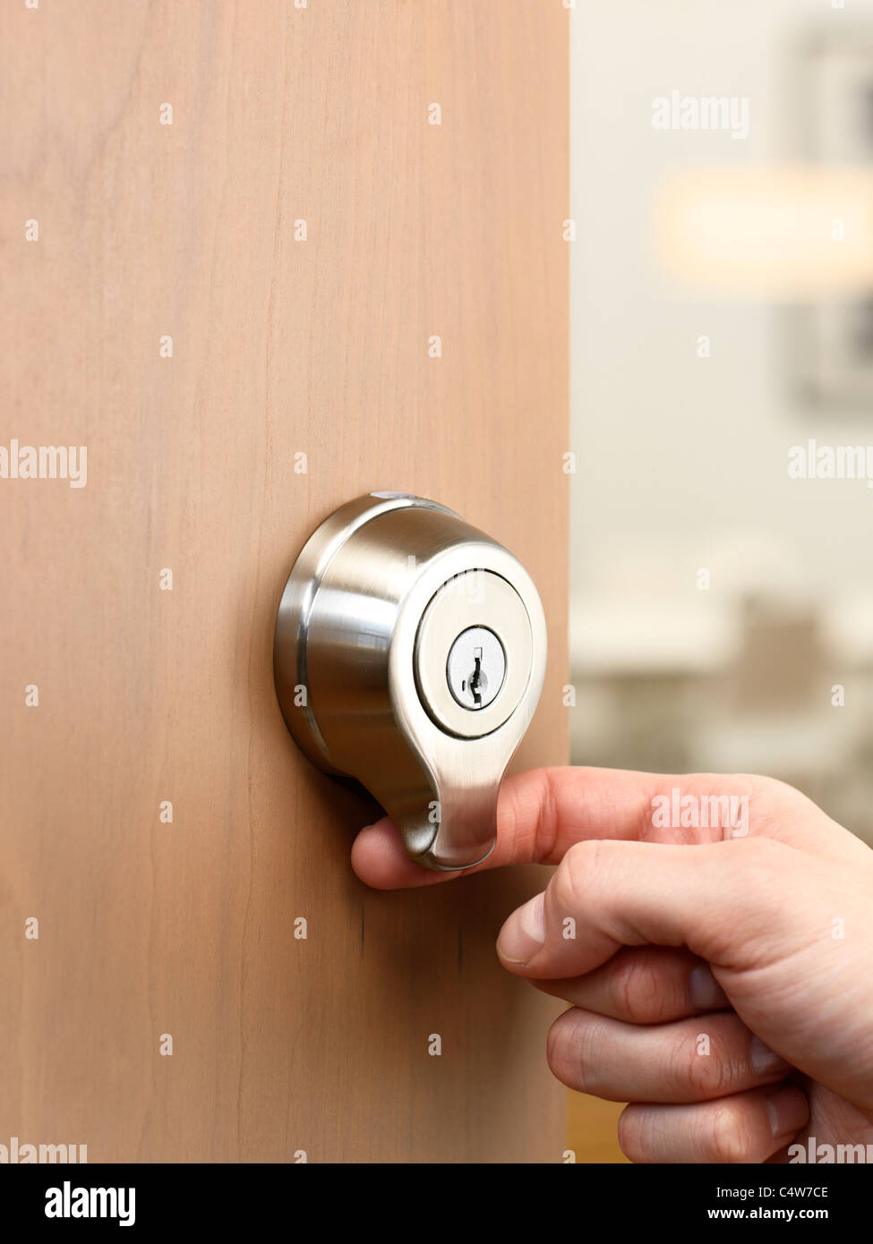 Lock with Fingerprint Recognition Stock Photo - Alamy