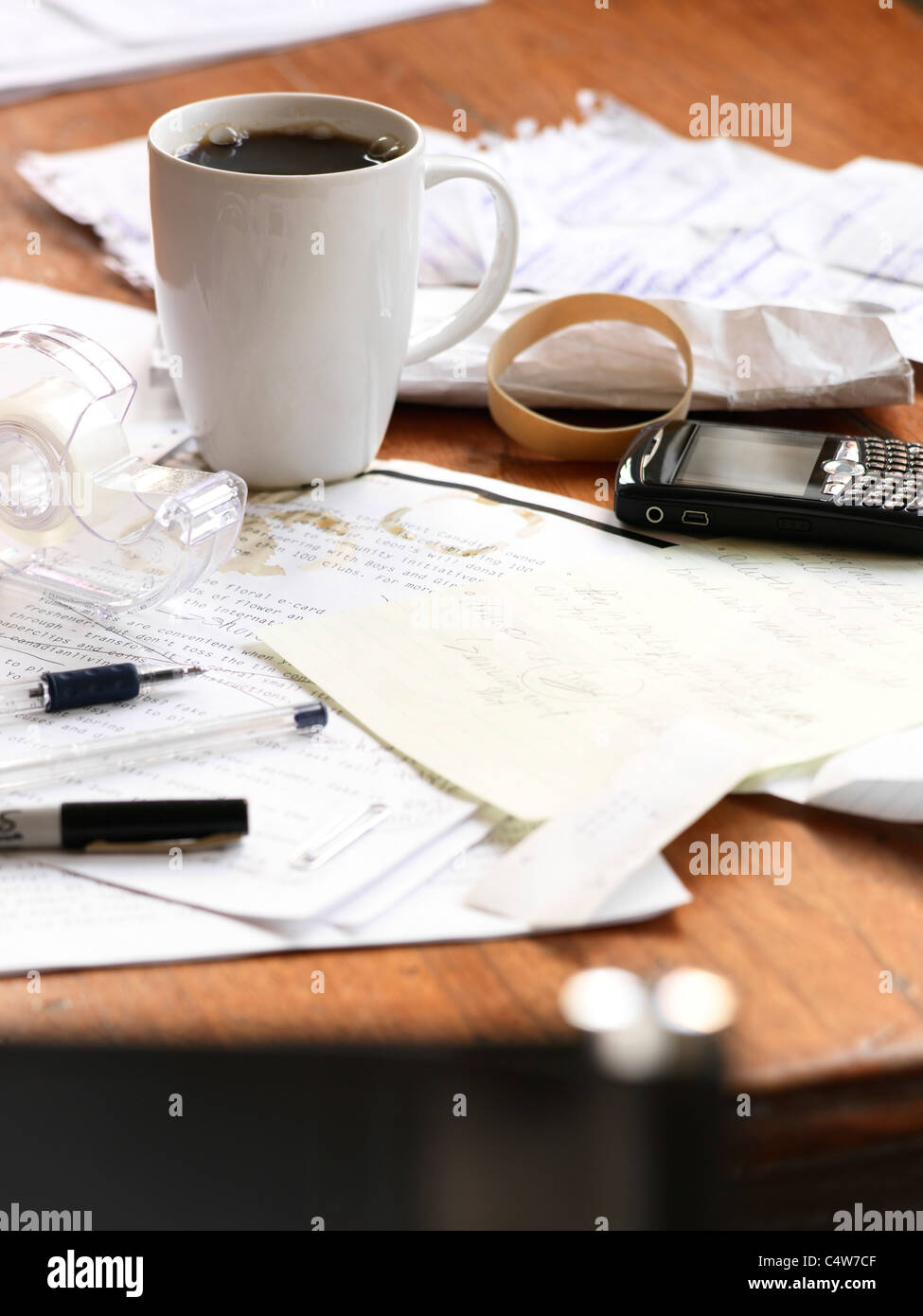 Messy desk hi-res stock photography and images - Alamy