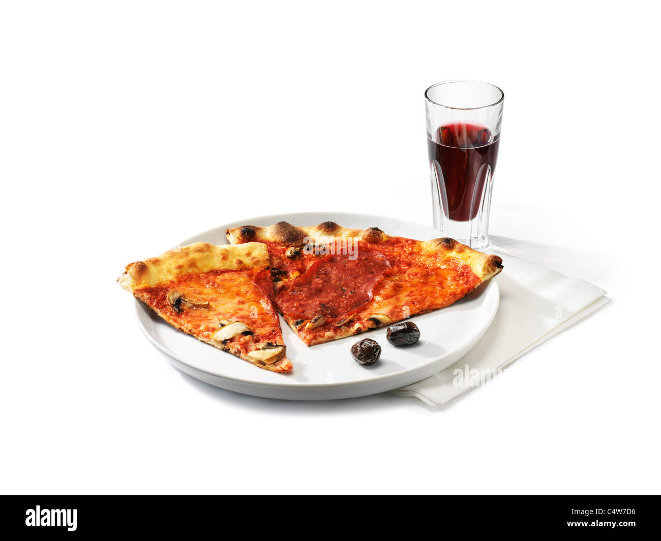Pizza wine table Cut Out Stock Images & Pictures - Alamy