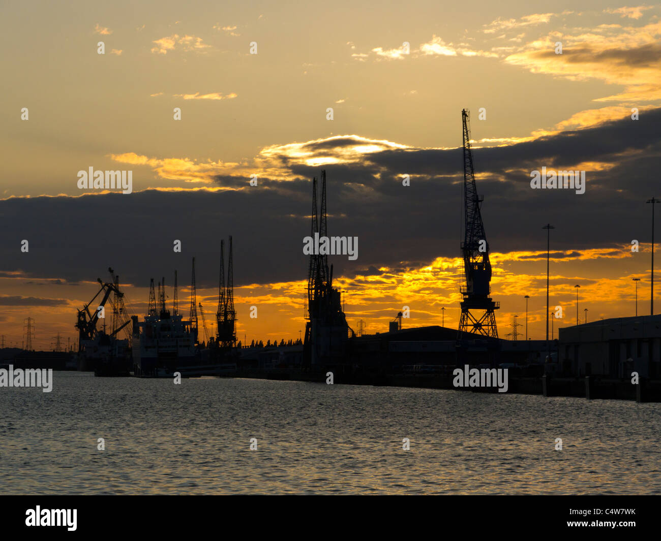 Southampton docks sunset hi-res stock photography and images - Alamy