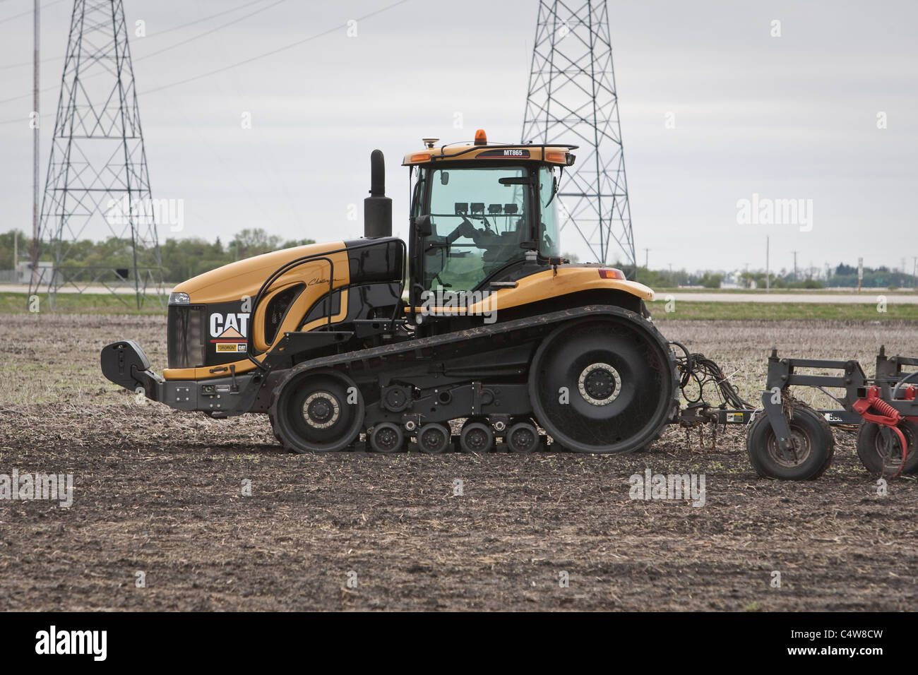 A Caterpillar Challenger MT865 (CAT MT865) tractor is pictured on a ...