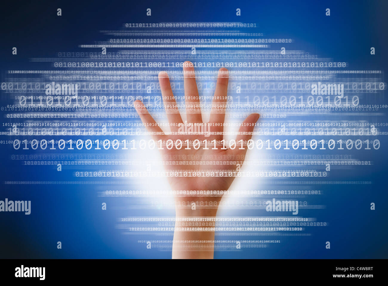 Binary code hand hi-res stock photography and images - Alamy