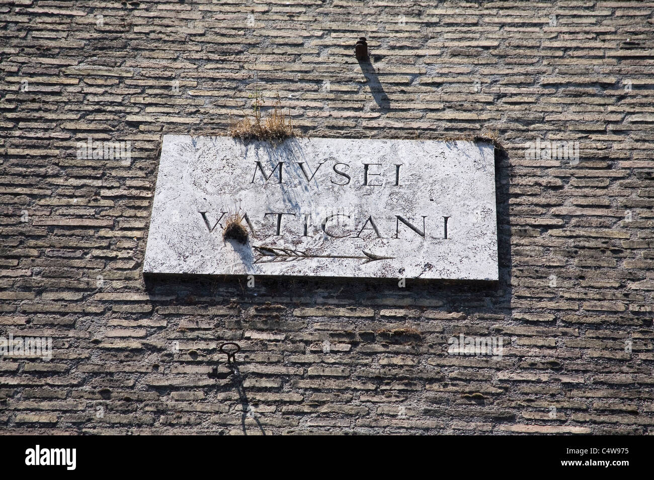 sign for St peters and the vatican museum in rome italy Stock Photo - Alamy