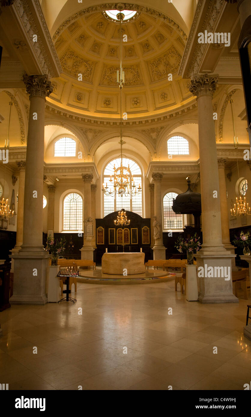 Parish church of St Stephen, Walbrook City London Stock Photo - Alamy
