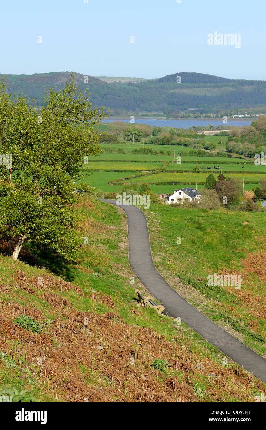 View from the Sir John Barrow Monument near Ulverston Lake District ...