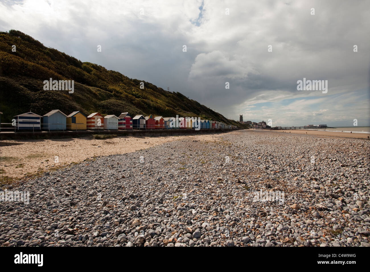 Wide angle beach huts hi-res stock photography and images - Alamy