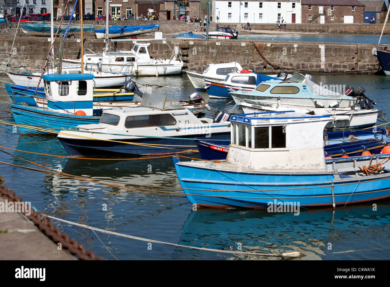 Local Stonehaven fishing and pleasure boats.East Coast Scotland Stock ...