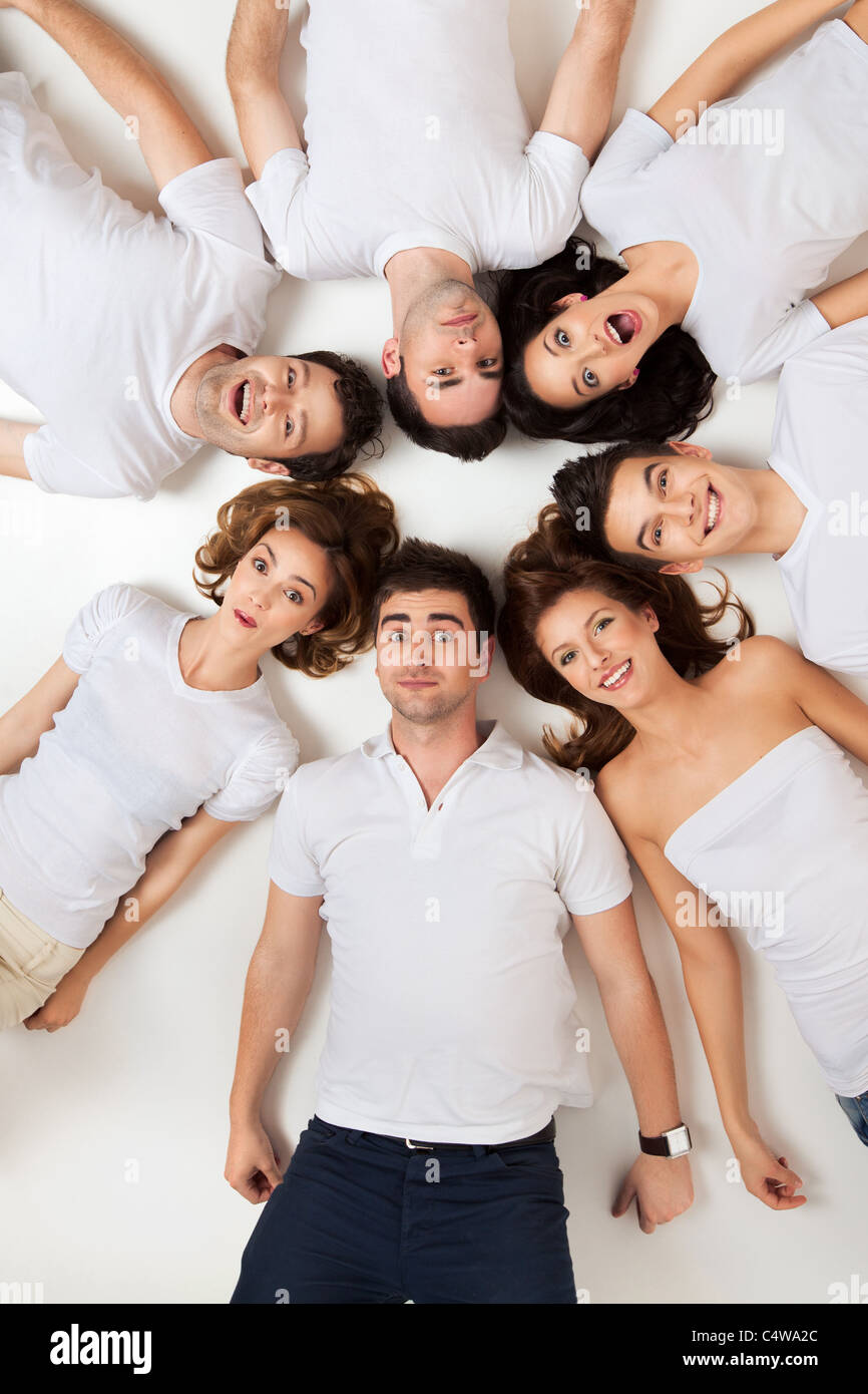 People Posing Laying Down