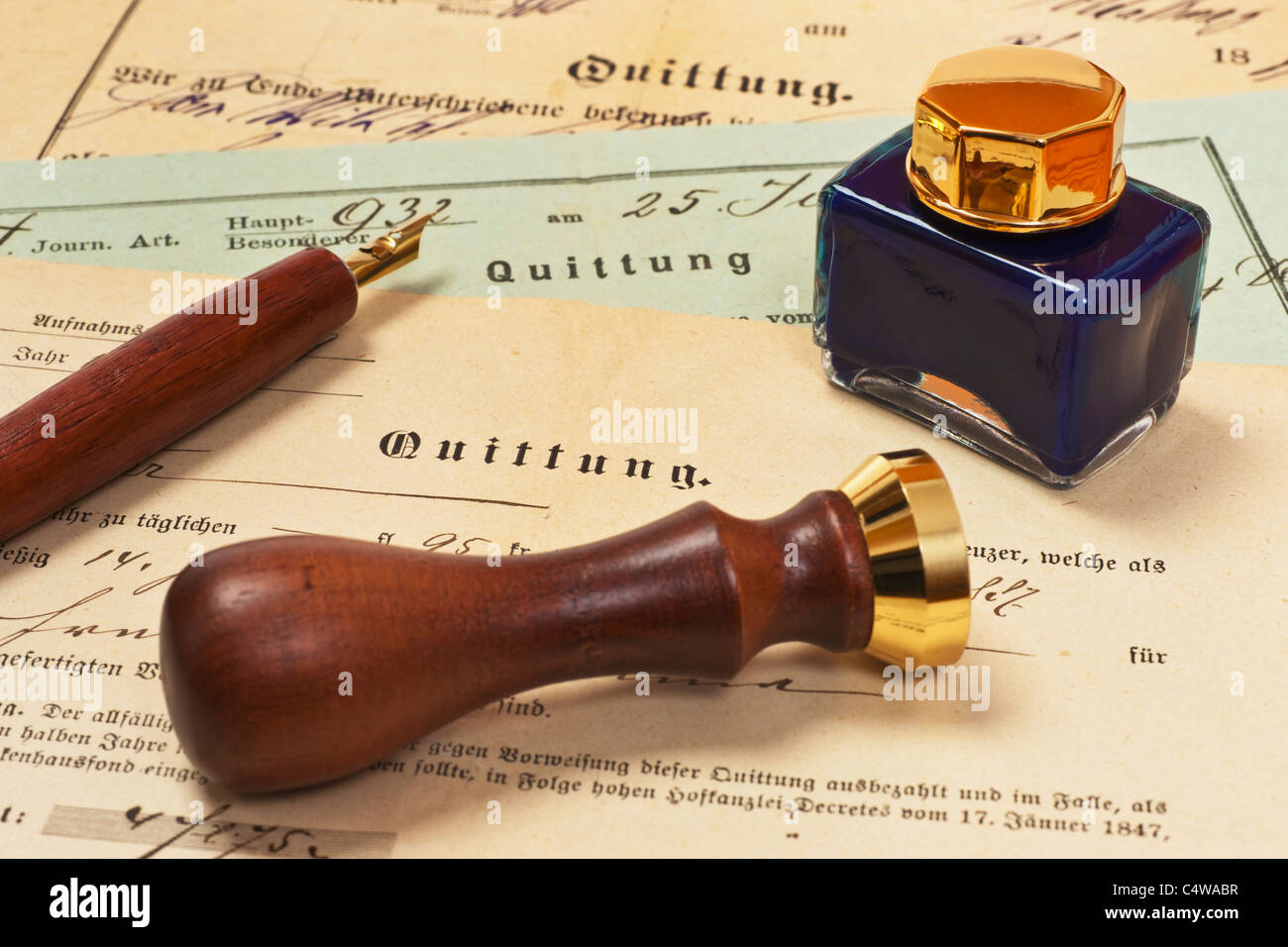 German receipts hi-res stock photography and images - Alamy