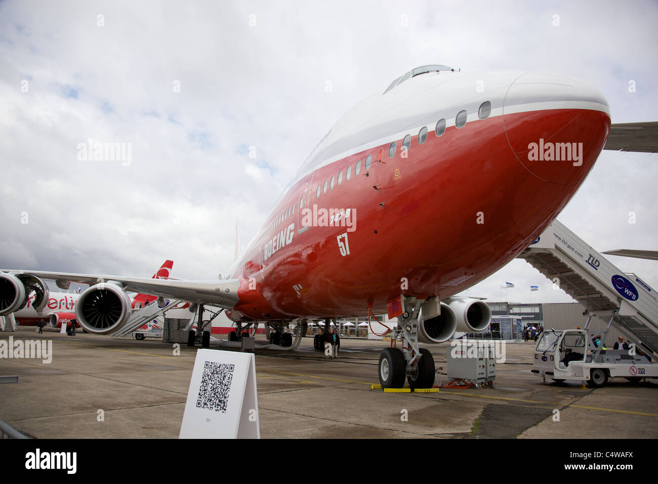 Boeing 747-8 on static display at the Paris Air Show, June 2011 Stock ...