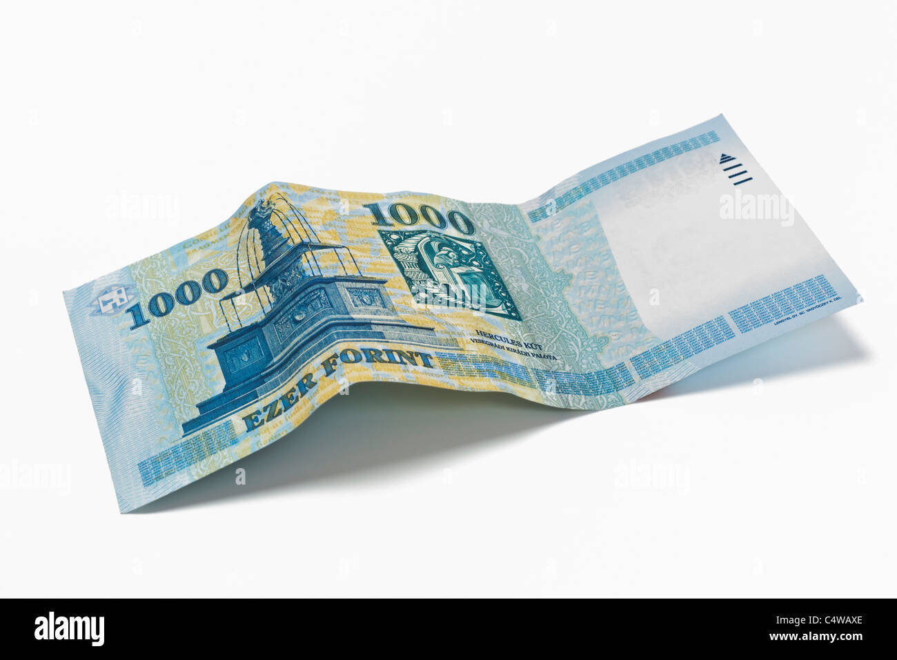 Detailansicht einer ungarischen 1000 Forint Banknote | Detail photo of ...