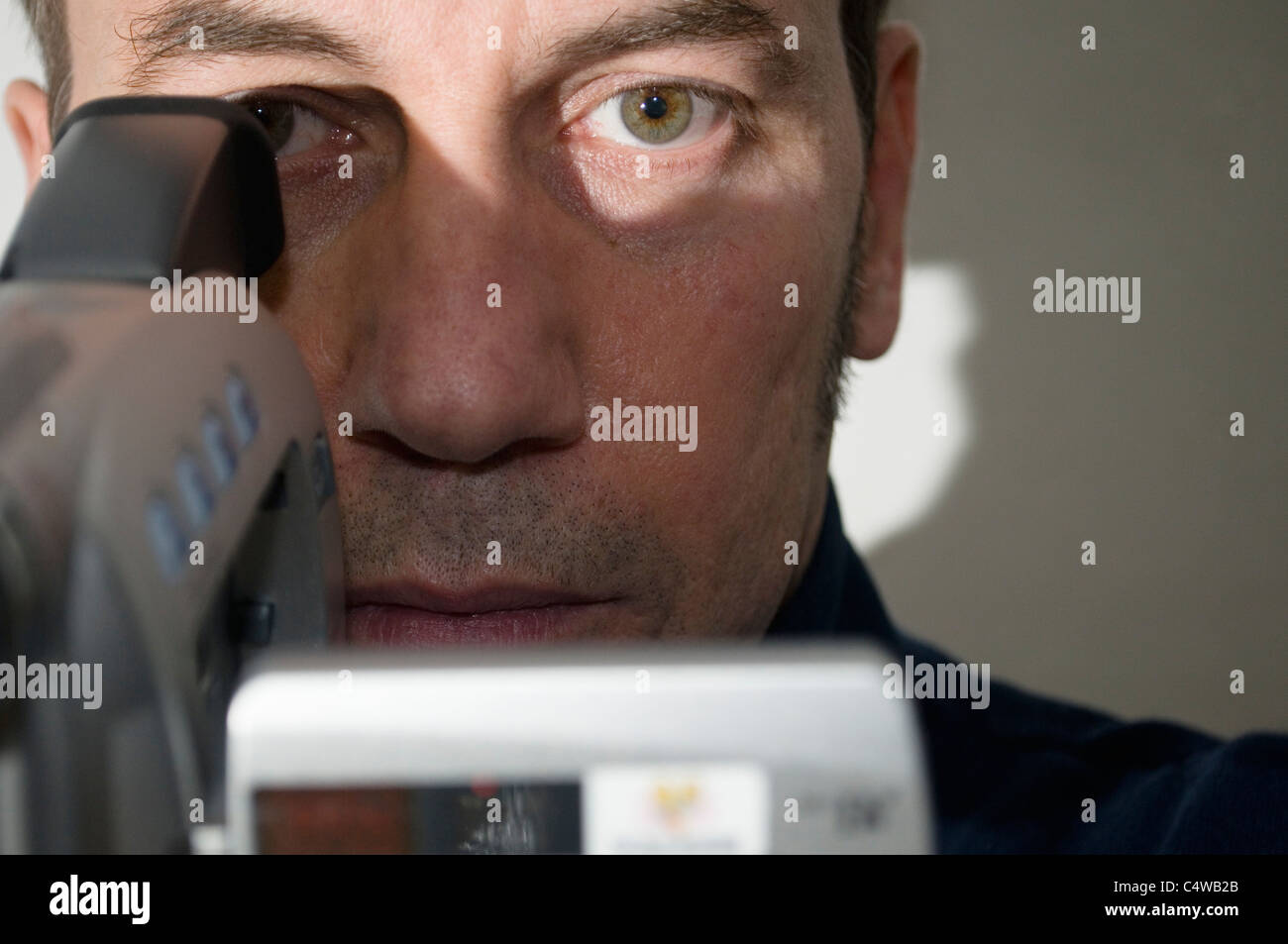 man with video camera Stock Photo - Alamy