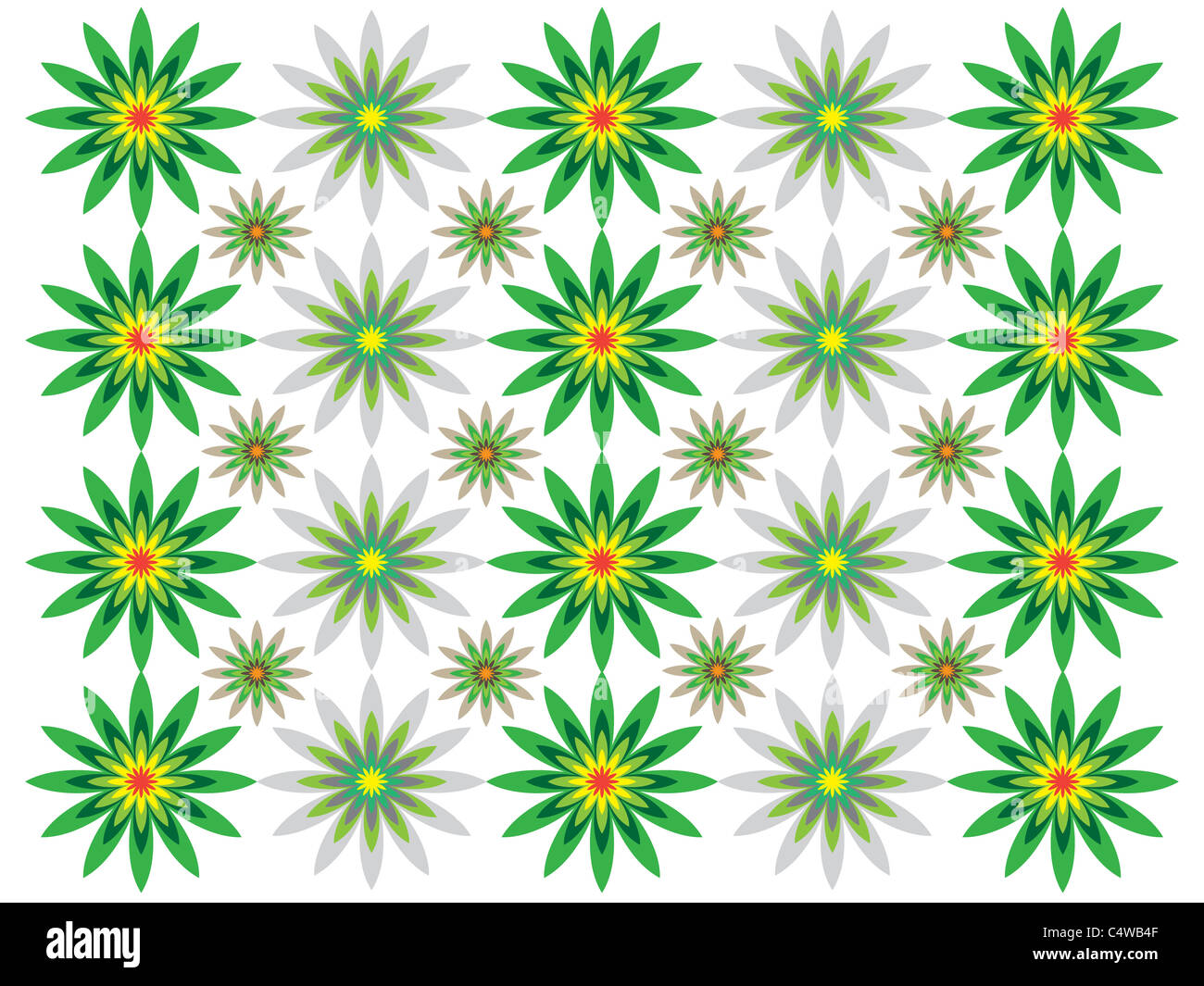 The symmetry frame full of flowers Stock Photo - Alamy