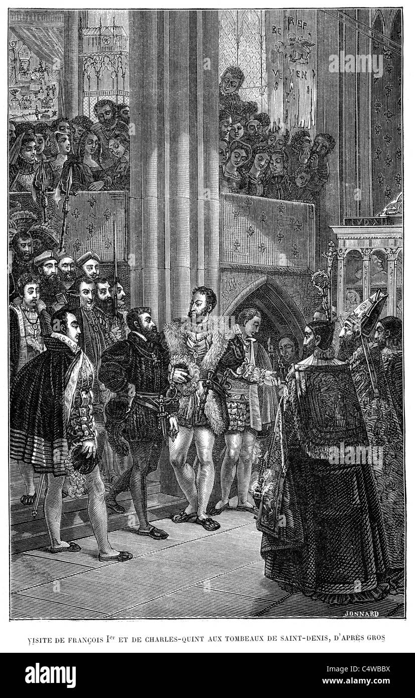 Francis I of France and Charles V Holy Rome Emperor Stock Photo - Alamy