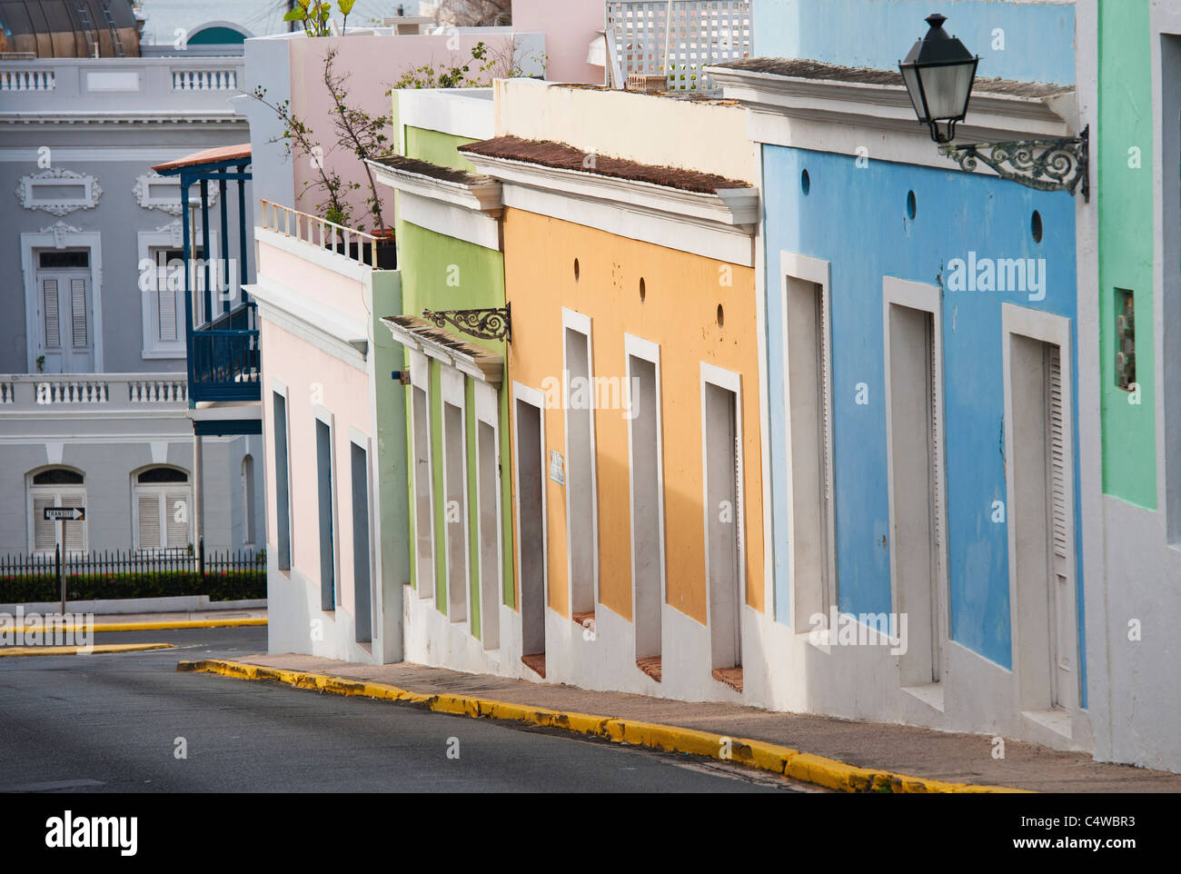 Puerto Rico, Old San Juan, Old town street scene Stock Photo - Alamy