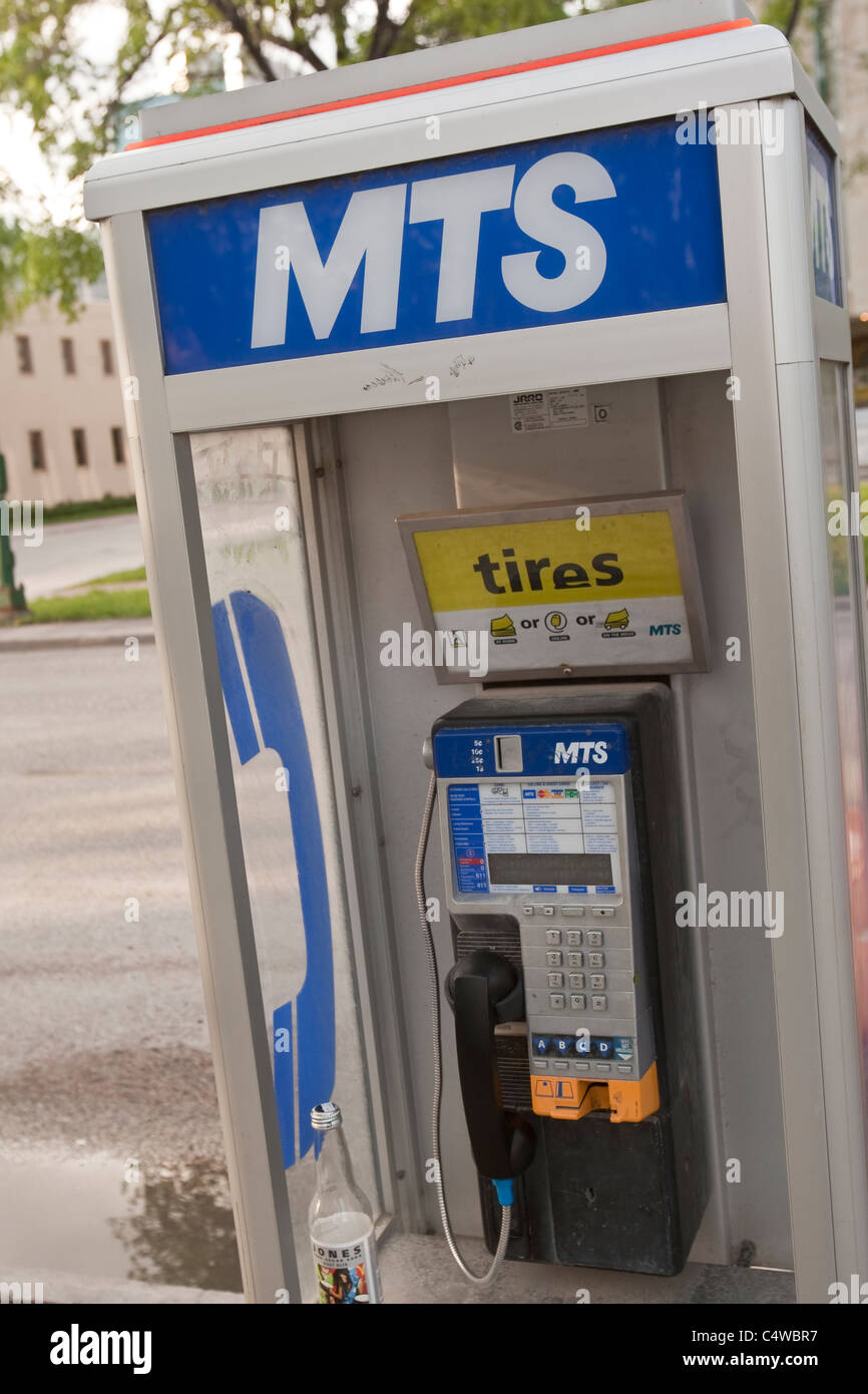 An MTS Public Phone is pictured in Winnipeg Stock Photo - Alamy