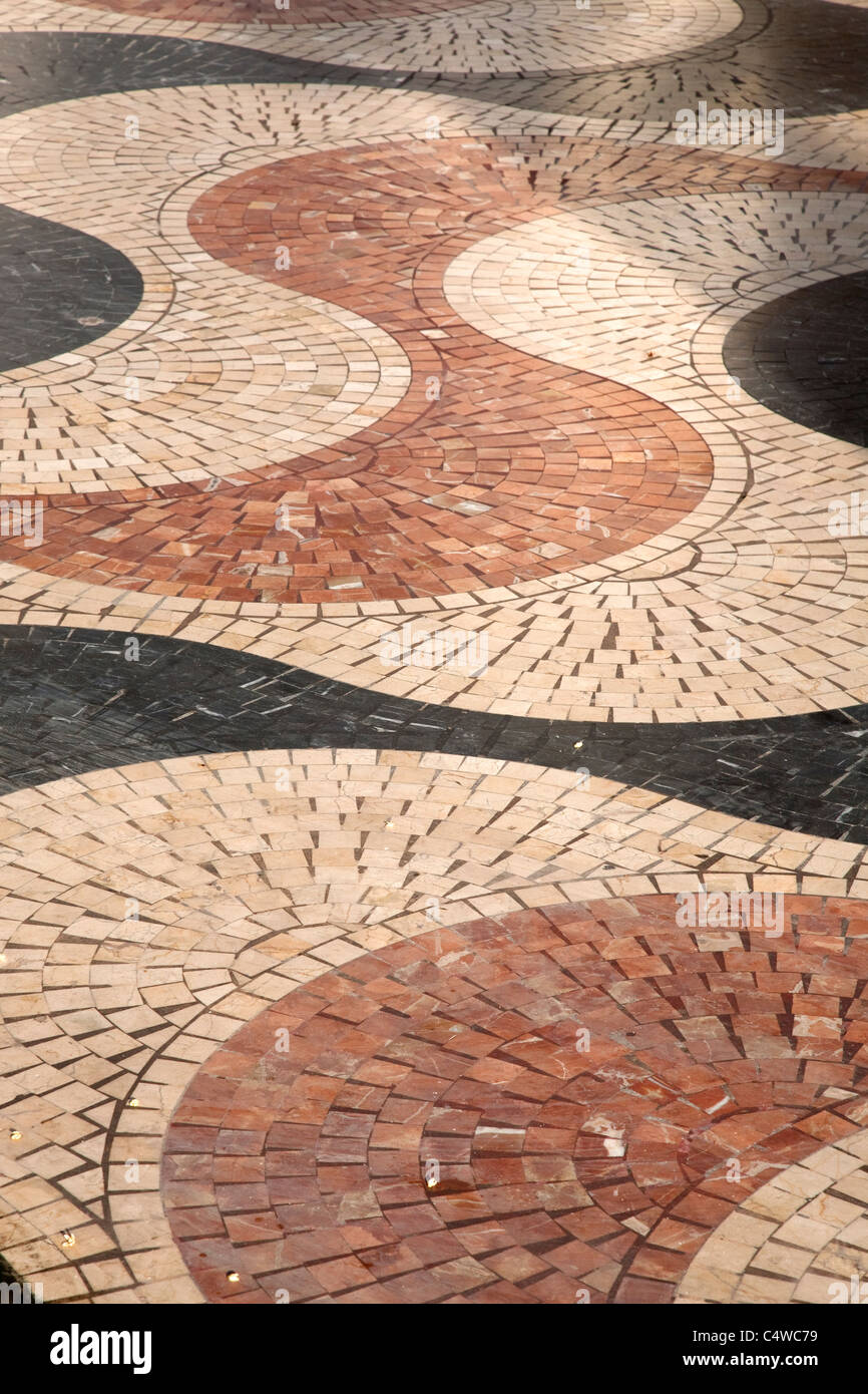 Spain mediterranean landmark design pattern wave curve background tile ...