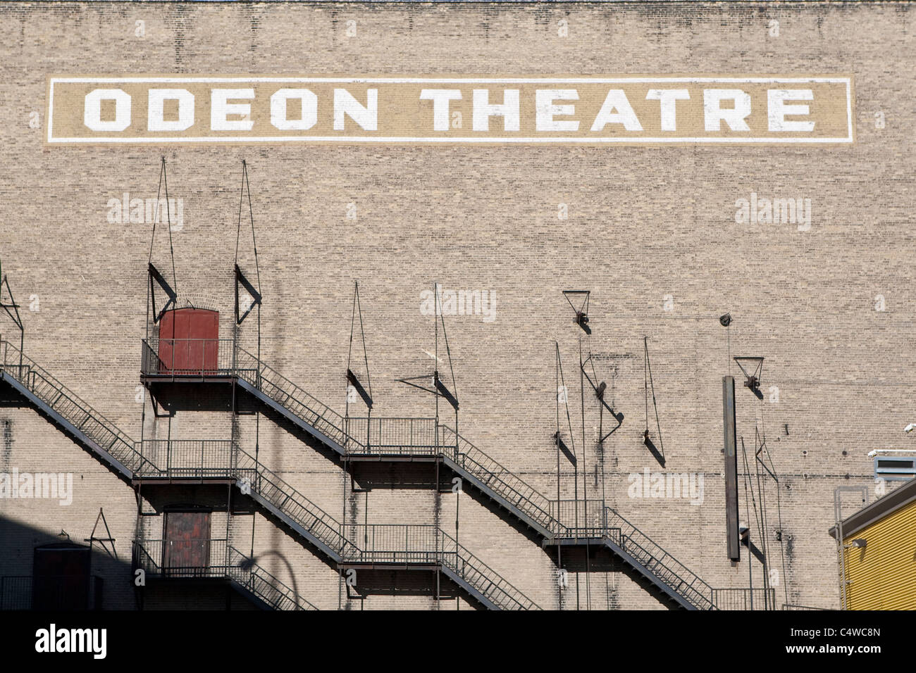 An Odeon Theatre vintage Mural advertisement is pictured in Winnipeg ...
