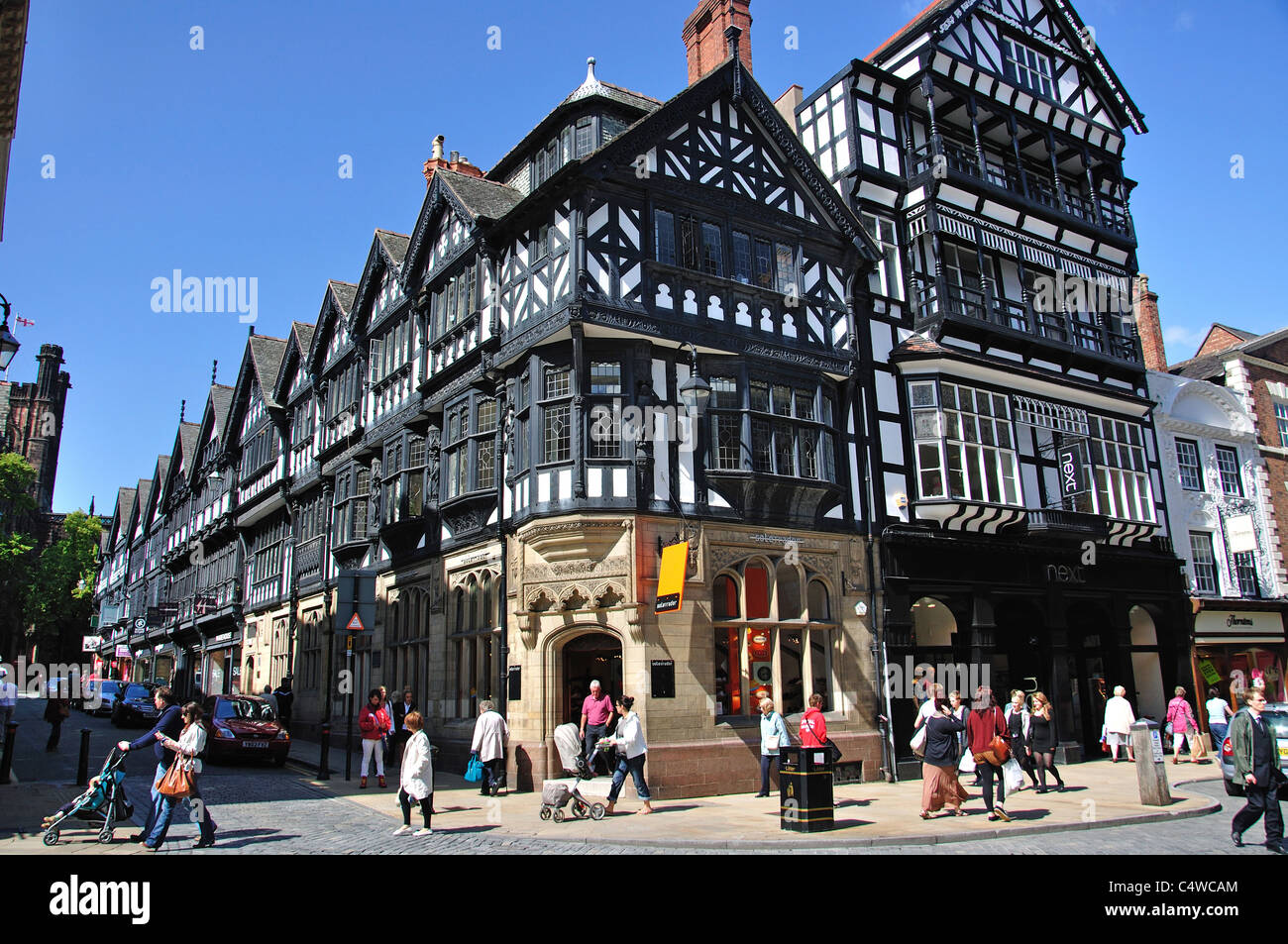 Tudor Buildings The Rows Chester Uk High Resolution Stock Photography ...