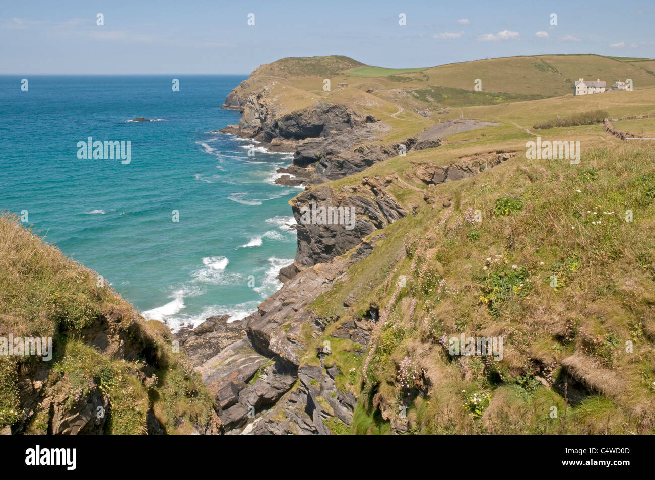 Looking east towards Kellan Head and Doyden Point on Cornwall's ...