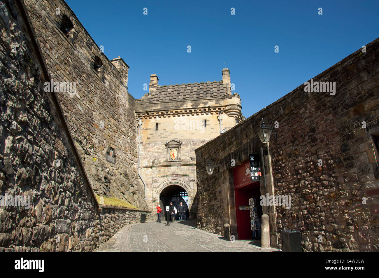 Scotland, Edinburgh. Historic Edinburgh Castle, main castle entry Stock ...