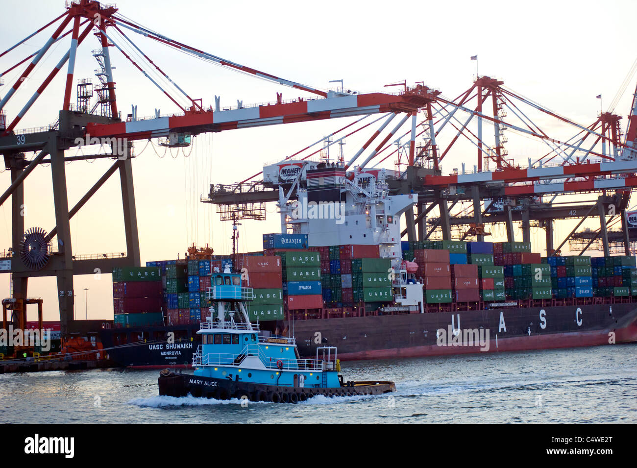 The UASC line Shuwaikh unloads in Port Elizabeth in the New York and ...