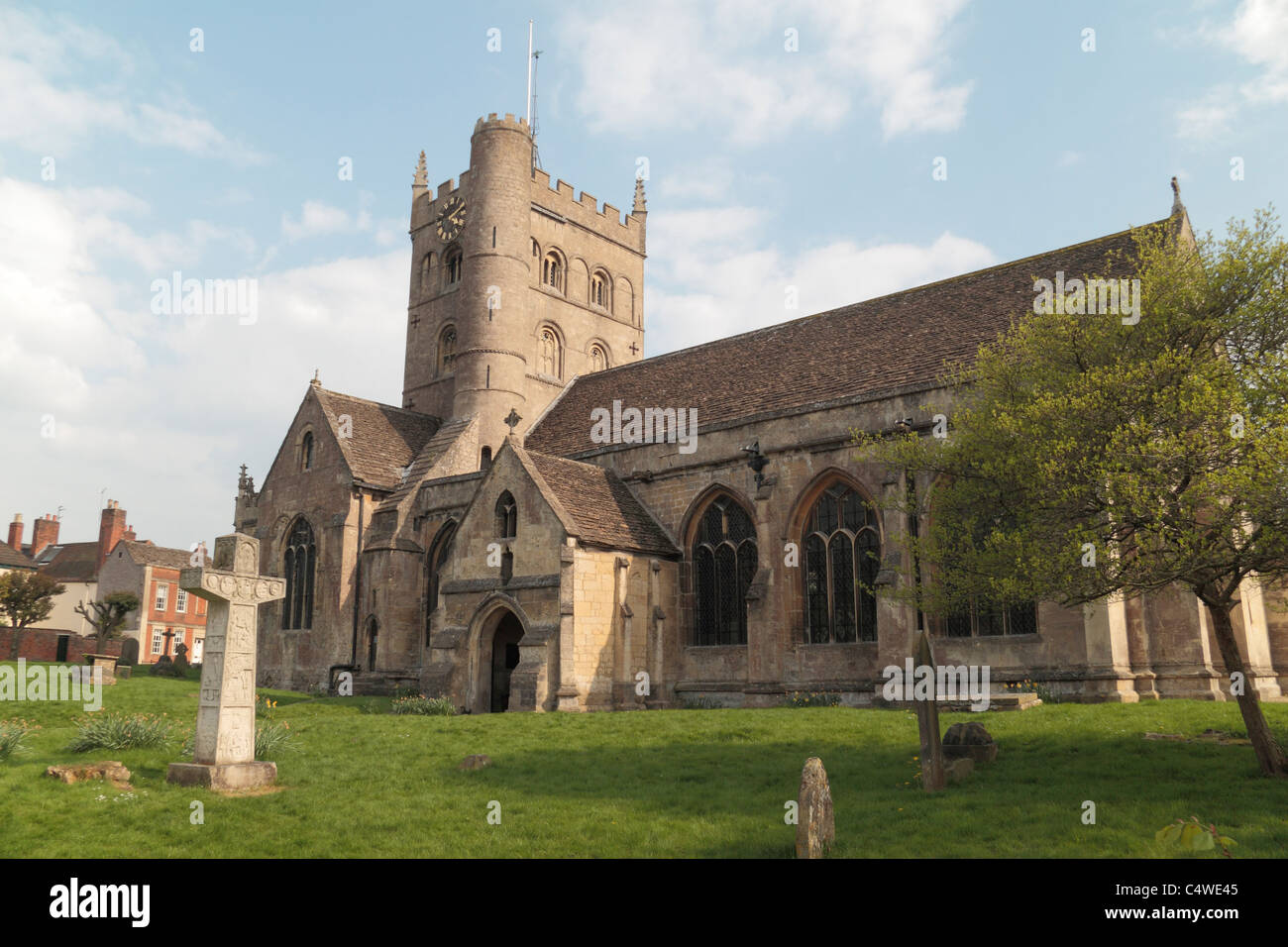 The parish church of St John the Baptist in Devizes, Wiltshire, England ...