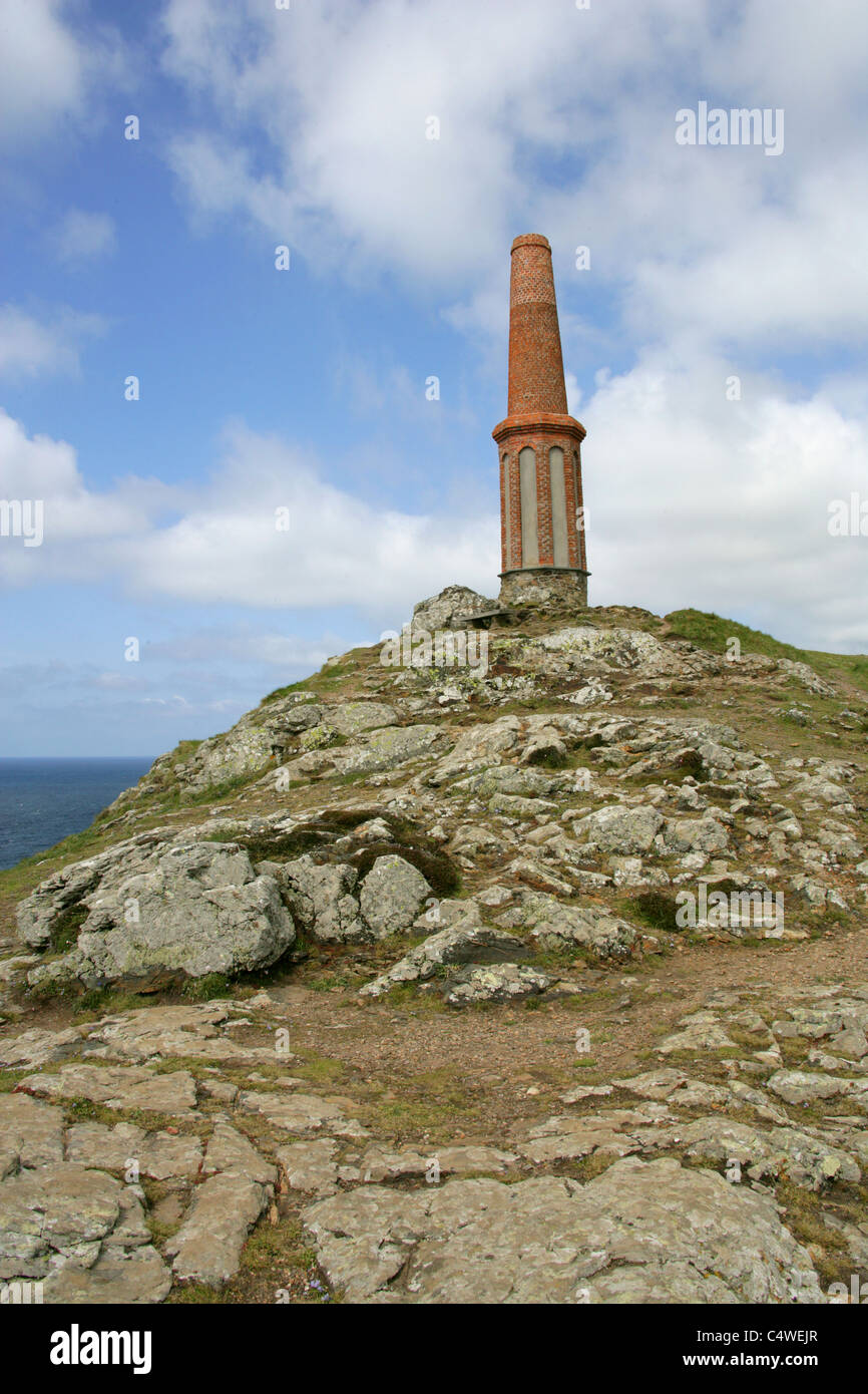 Chimney of an Old Tin Mine, Cape Cornwall, Cornwall, UK Stock Photo - Alamy