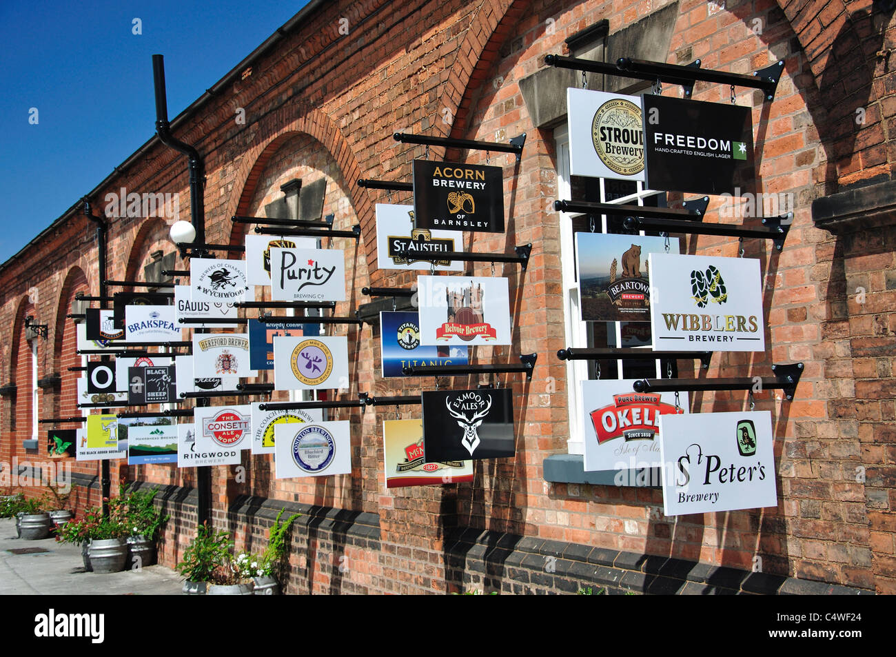 Brewery signs on wall, The National Brewery Centre, Horninglow Street ...